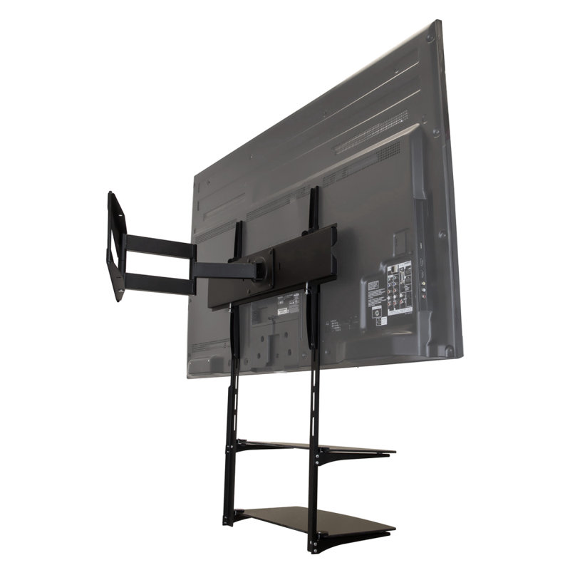 Mount It TV Wall Mount Shelf for Cable Box AV 2 Shelves Tempered Glass Storage Bracket